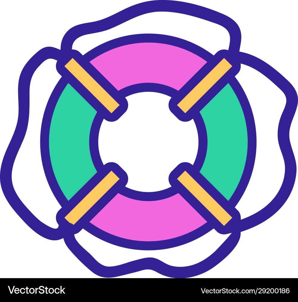 Lifeline icon isolated contour symbol Royalty Free Vector