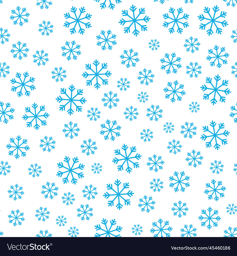 Seamless pattern snowflakes on a white background Vector Image