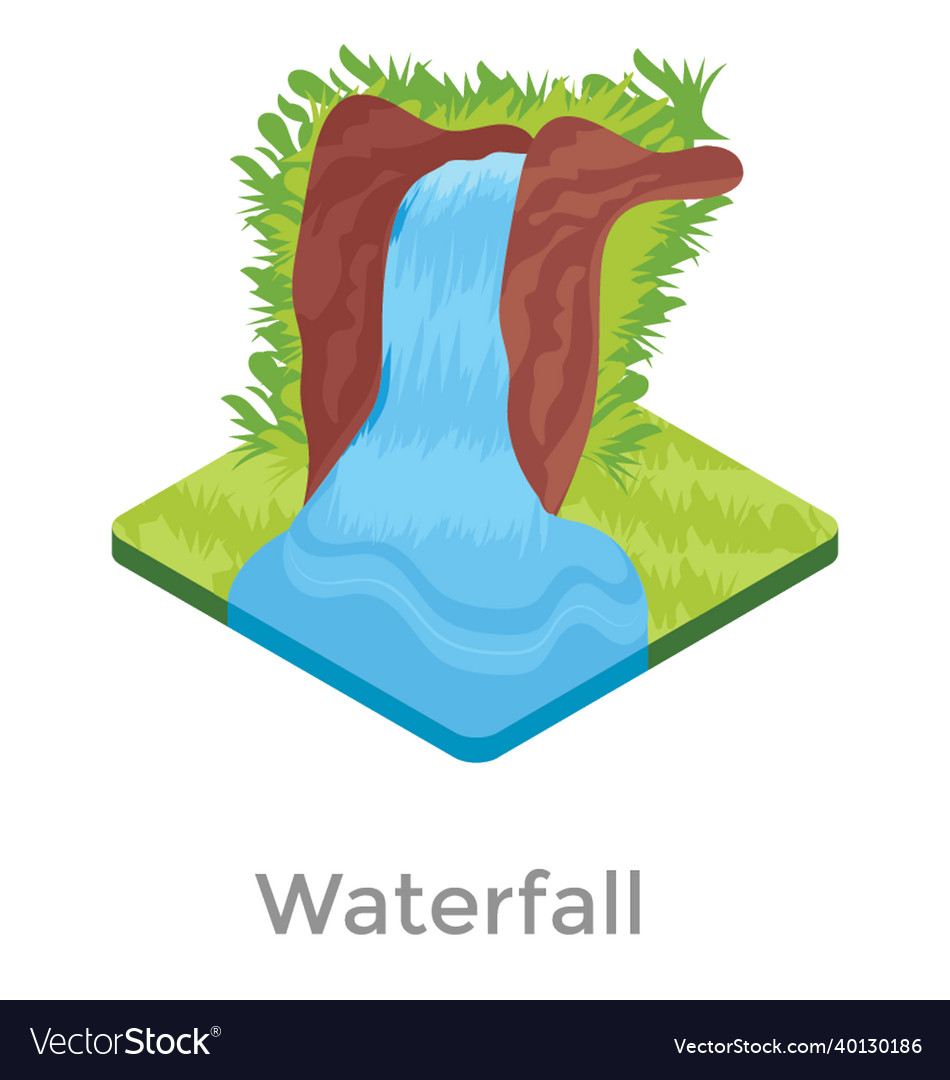 Waterfall Royalty Free Vector Image - VectorStock