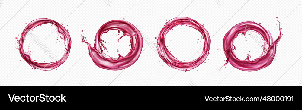 3d red wine liquid water splash circle drink swirl