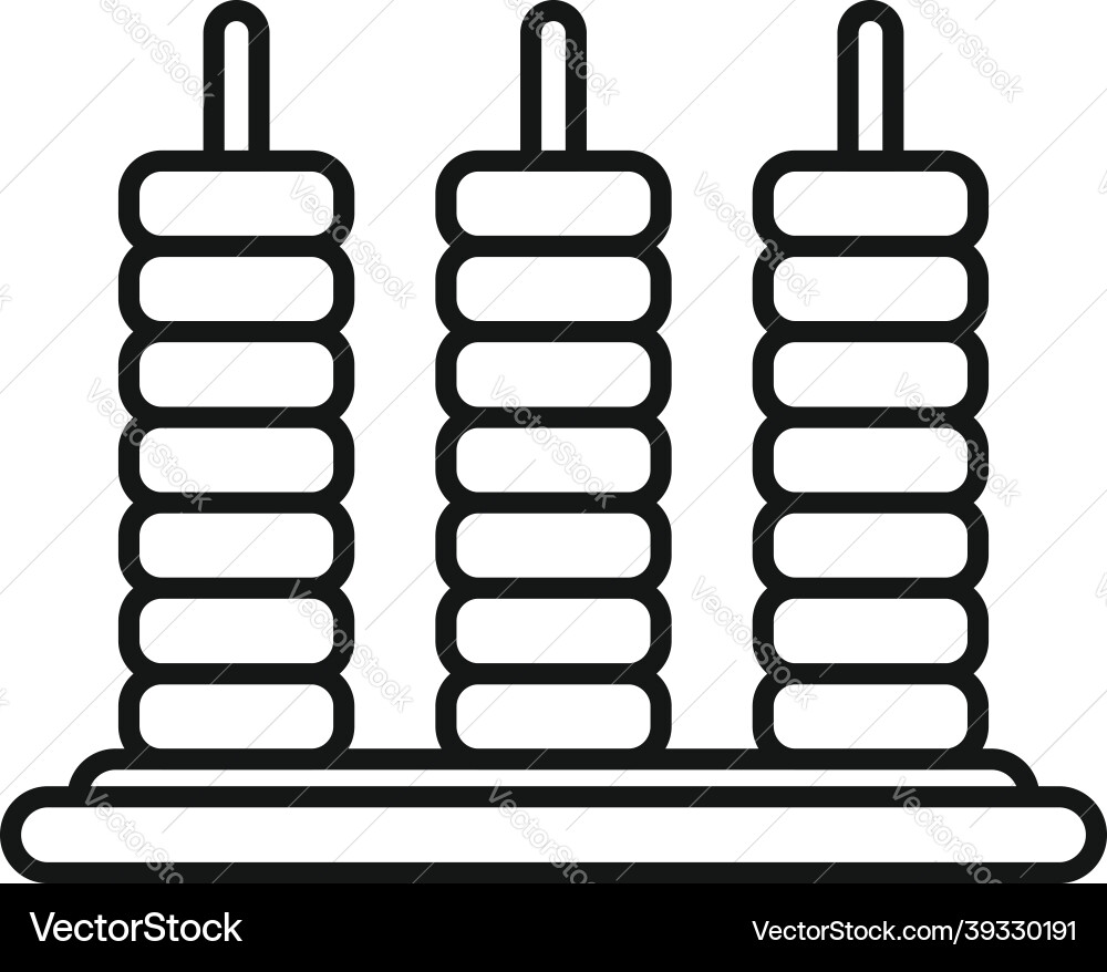 Ancient abacus icon outline math Royalty Free Vector Image