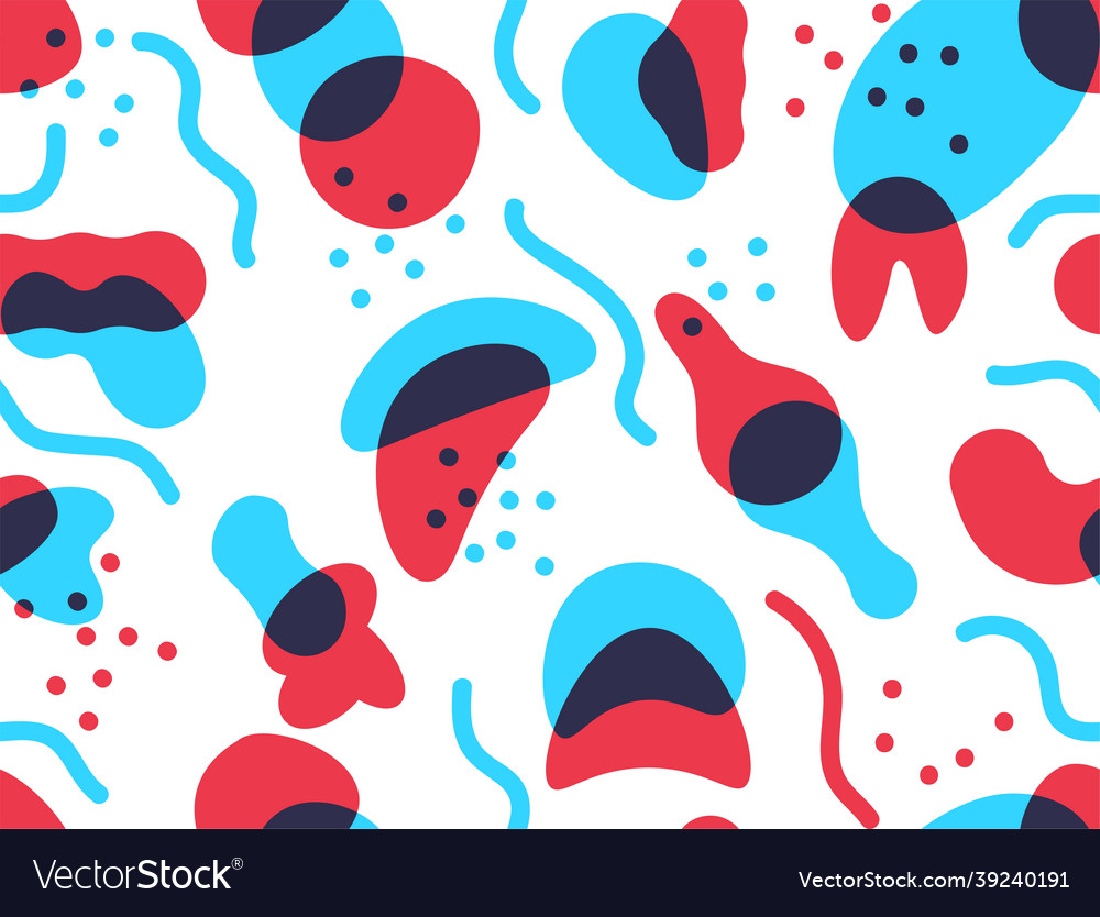 Blob shape pattern seamless organic irregular Vector Image