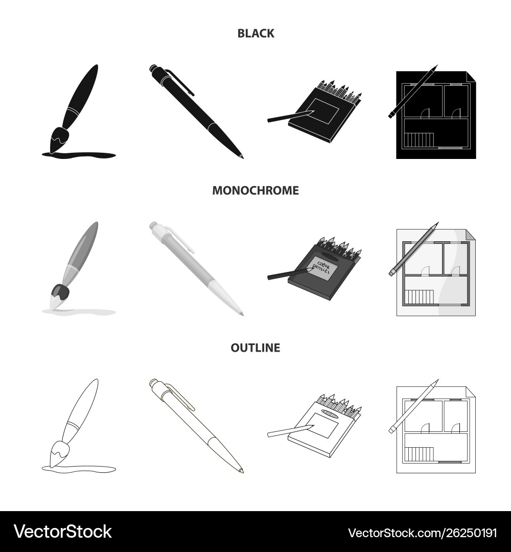 Design pencil and sharpen logo set Royalty Free Vector Image