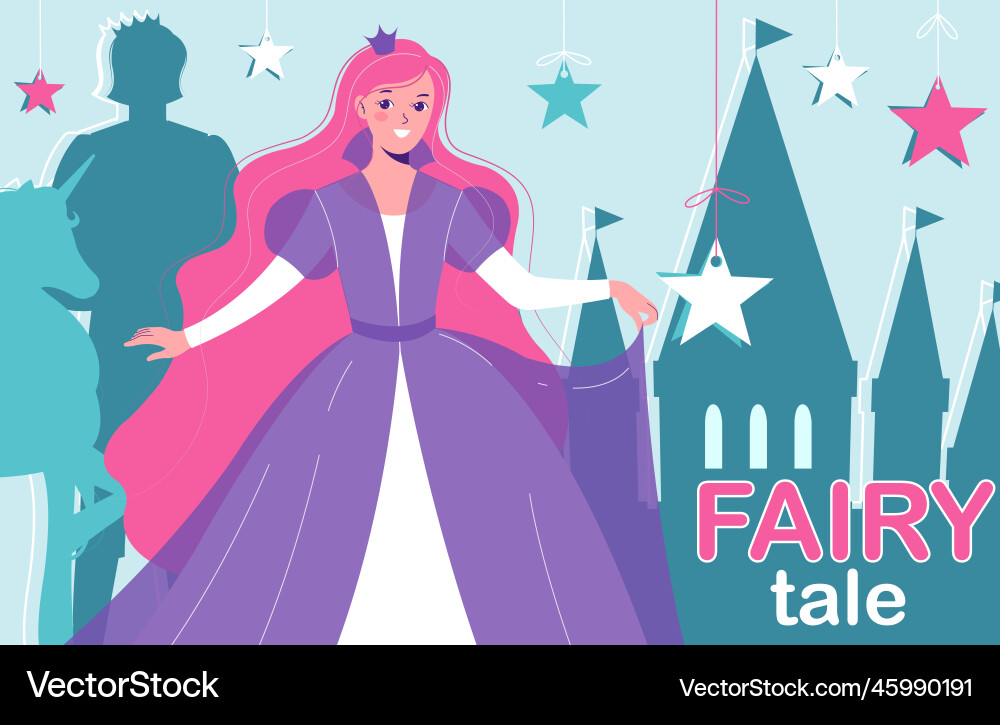 Fairy tale collage composition Royalty Free Vector Image
