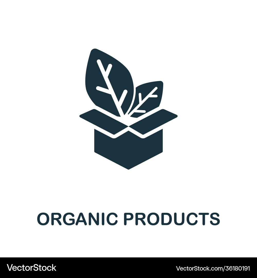 Organic products icon from farming Royalty Free Vector Image