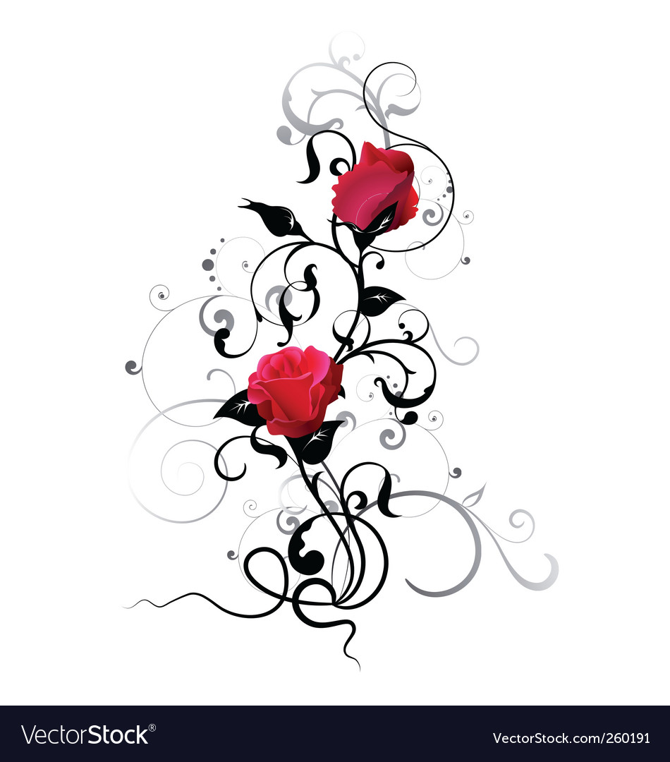 Rose element Royalty Free Vector Image - VectorStock Rose element Royalty Free Vector Image - VectorStock