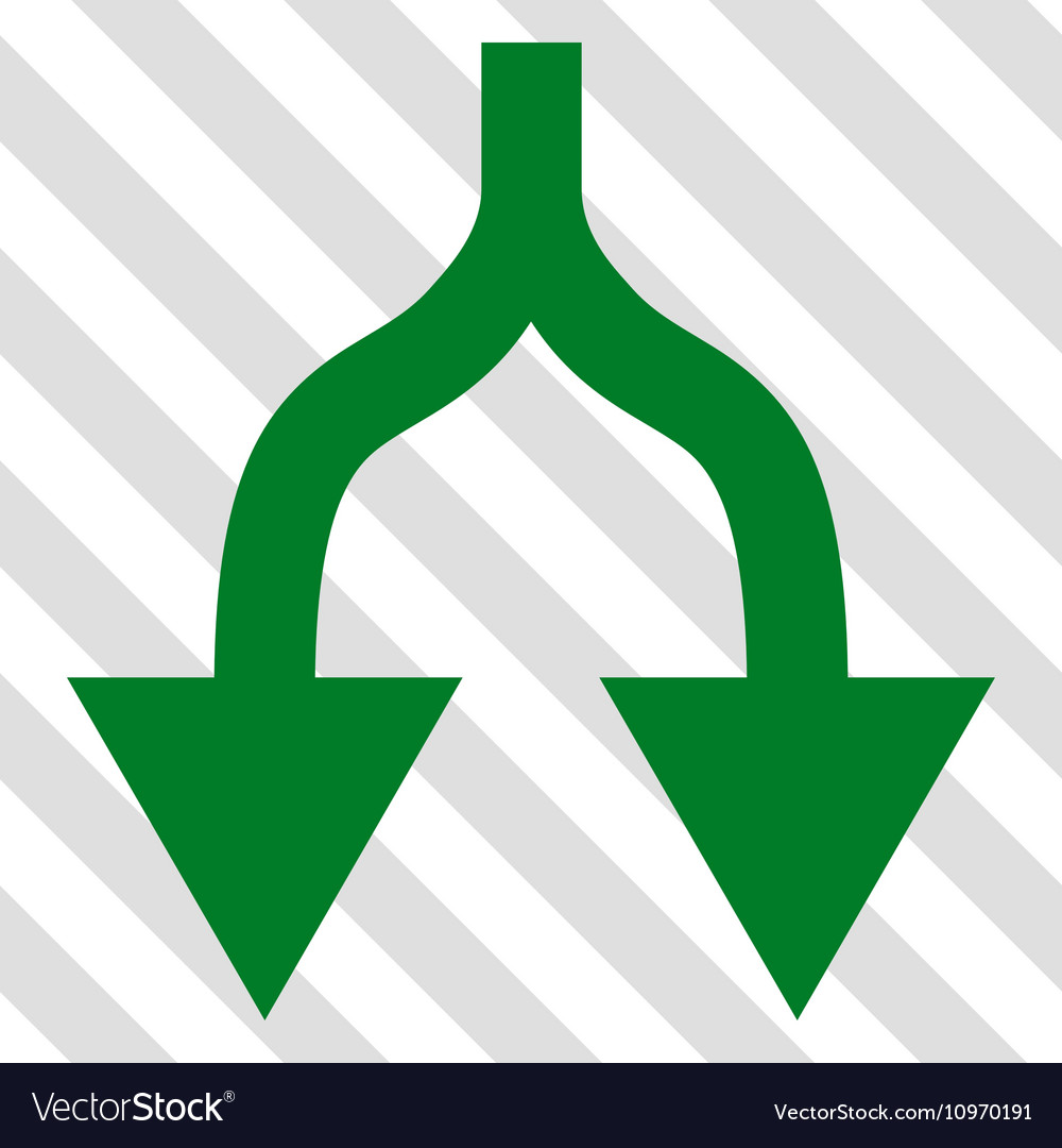 Split arrows down icon Royalty Free Vector Image