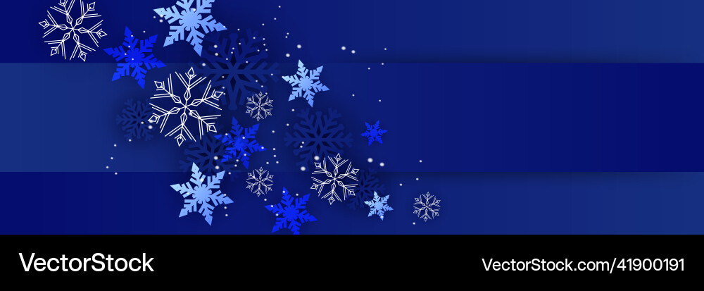 Winter season blue snowflake design template Vector Image