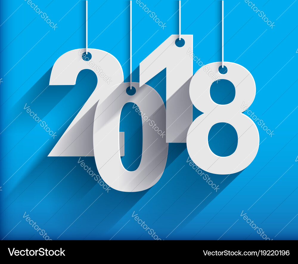 2018 white paper origami card or background Vector Image