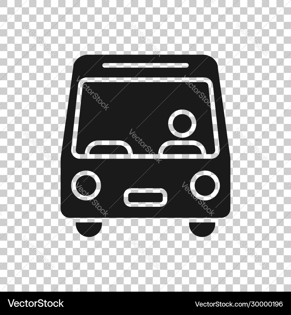 Bus icon in flat style coach on white isolated Vector Image