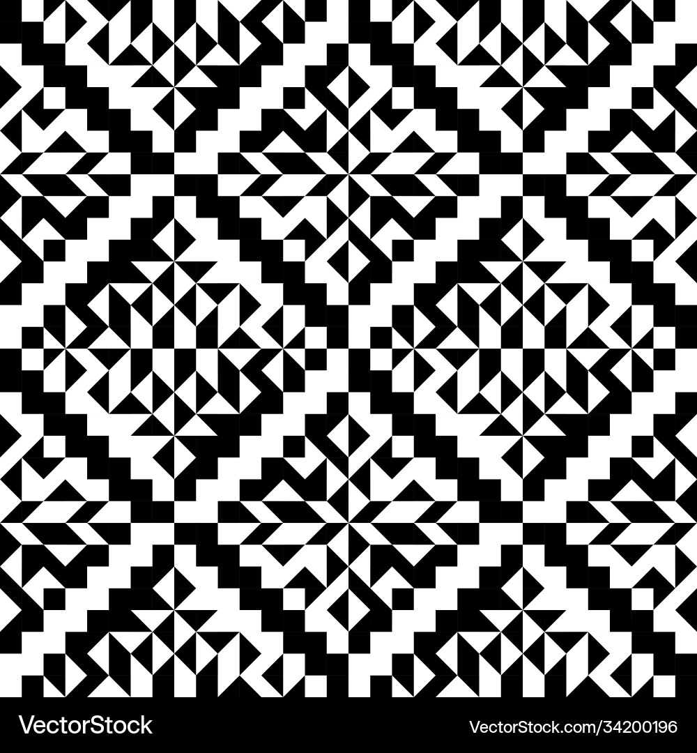 Decorative geometric symmetric abstract ornament Vector Image