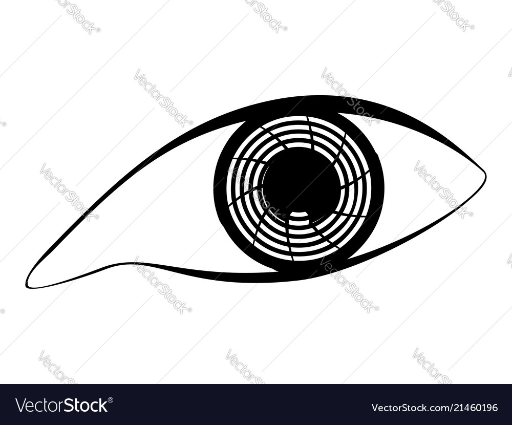 Flat cyborg eye Royalty Free Vector Image - VectorStock