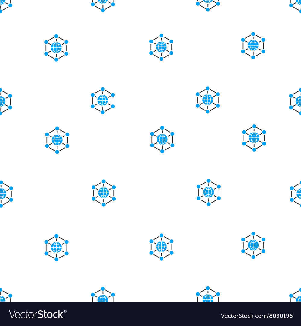 Global web structure flat seamless pattern Vector Image