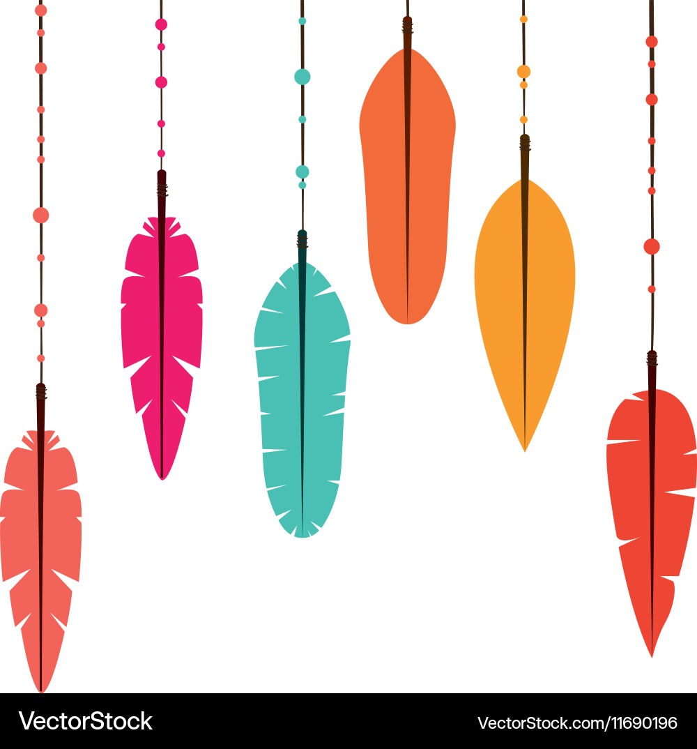 Isolated feather plume design Royalty Free Vector Image