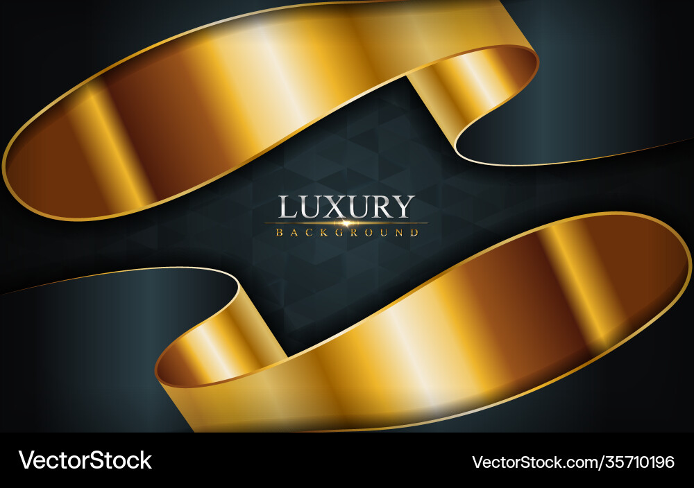 Luxury dark navy combination with golden lines Vector Image