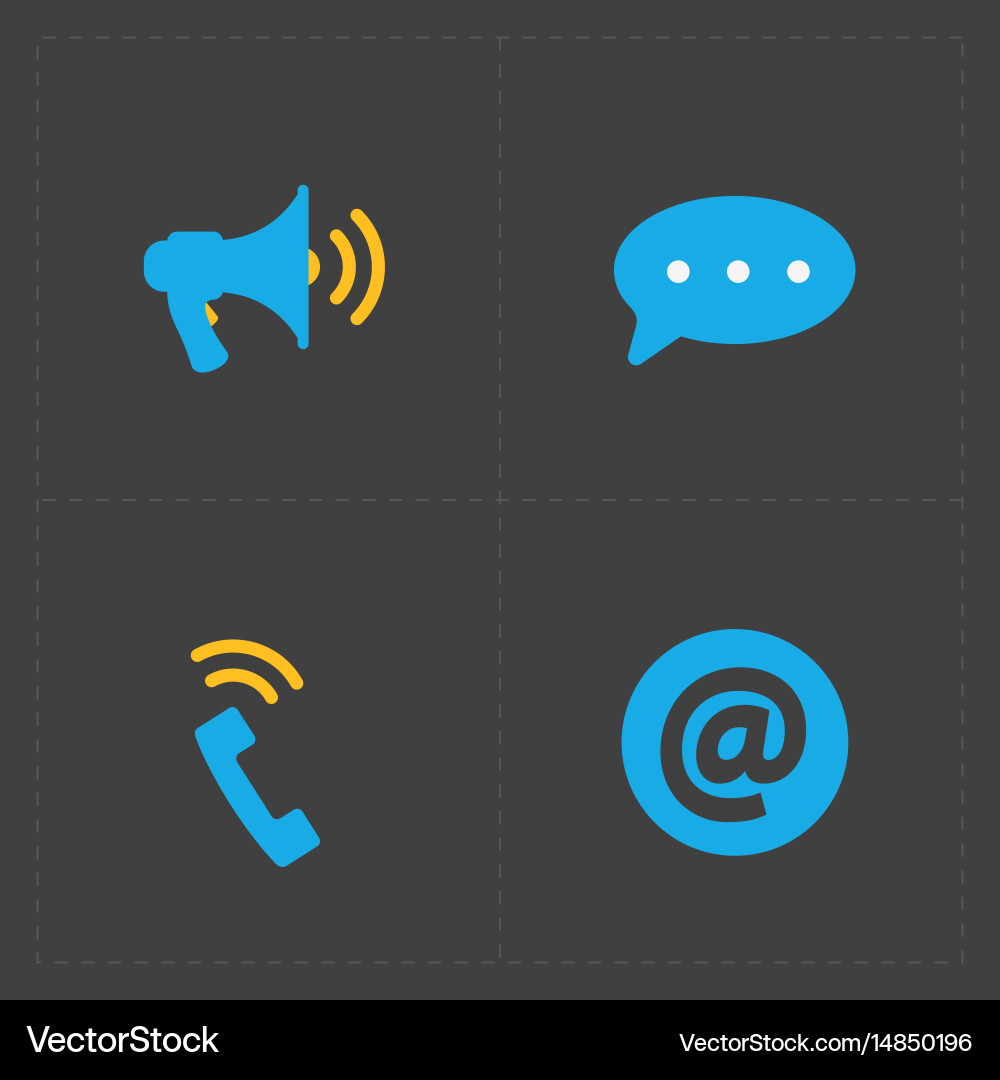 Modern colorful flat social icons set Royalty Free Vector