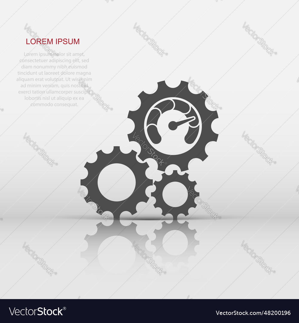 Productivity icon in flat style process strategy Vector Image