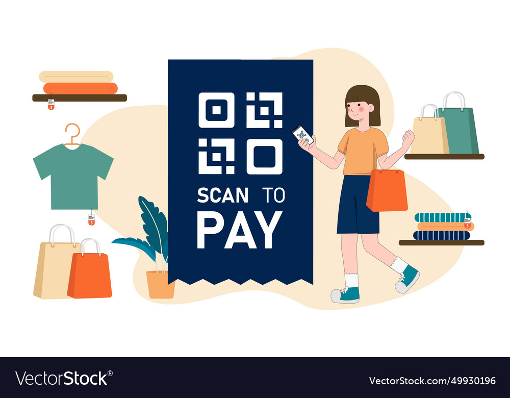 Qr code scanning concept Royalty Free Vector Image Qr code scanning concept Royalty Free Vector Image