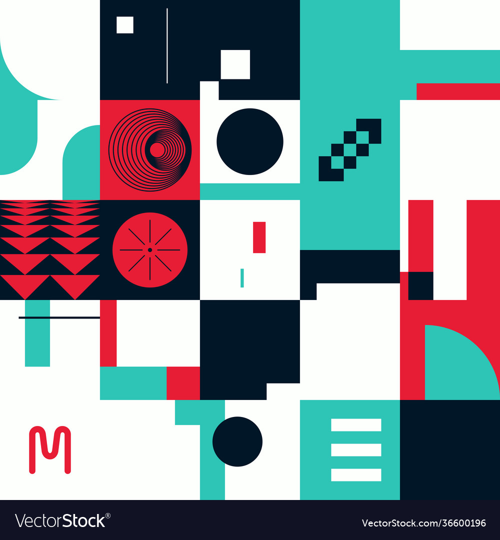 Retro future abstract pattern Royalty Free Vector Image