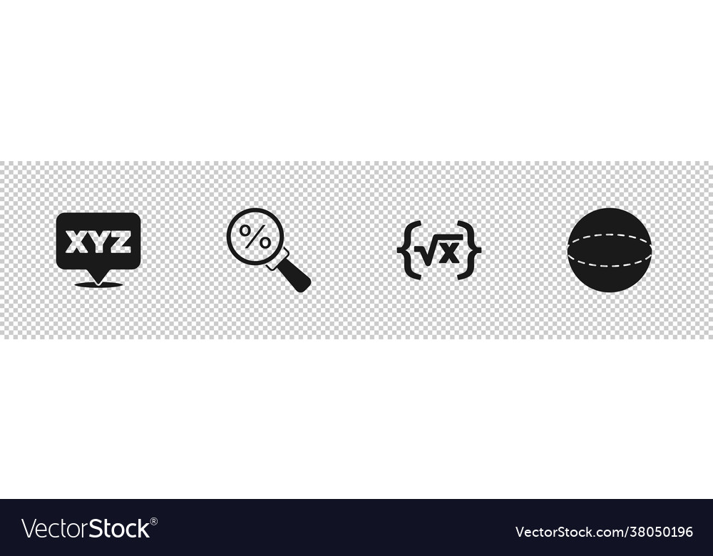 Set Xyz Coordinate System Magnifying Glass Vector Image