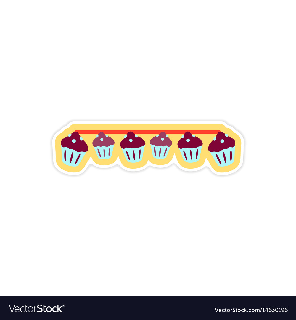 Stylish Paper Sticker On White Background Garland Vector Image