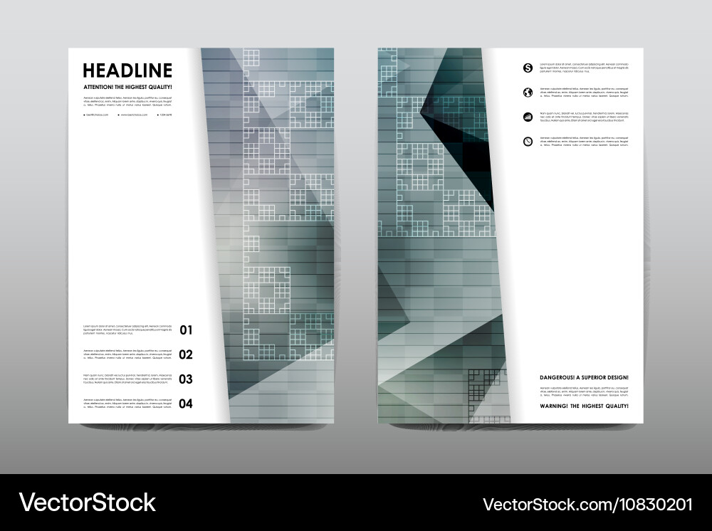 Brochure layout template flyer design Royalty Free Vector
