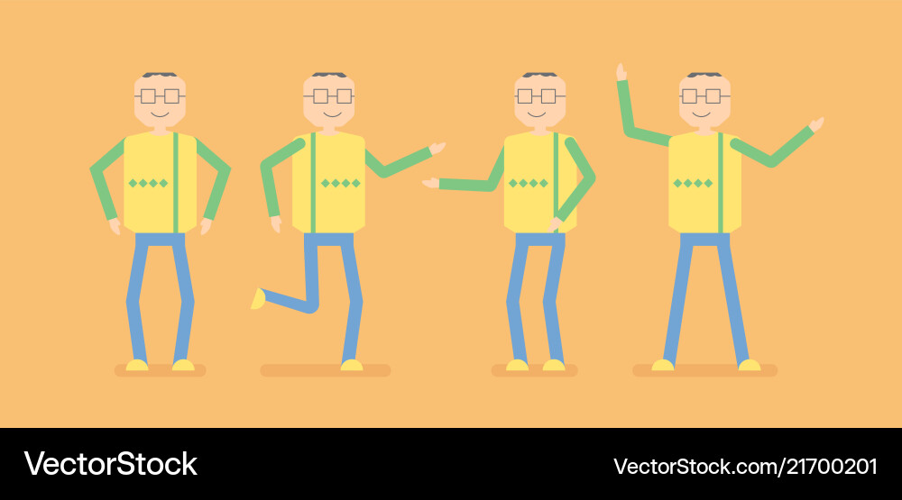 Character design of senior people Royalty Free Vector Image