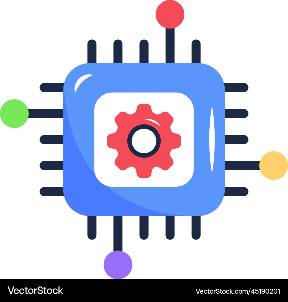 Download modern flat icon of mechatronics Vector Image