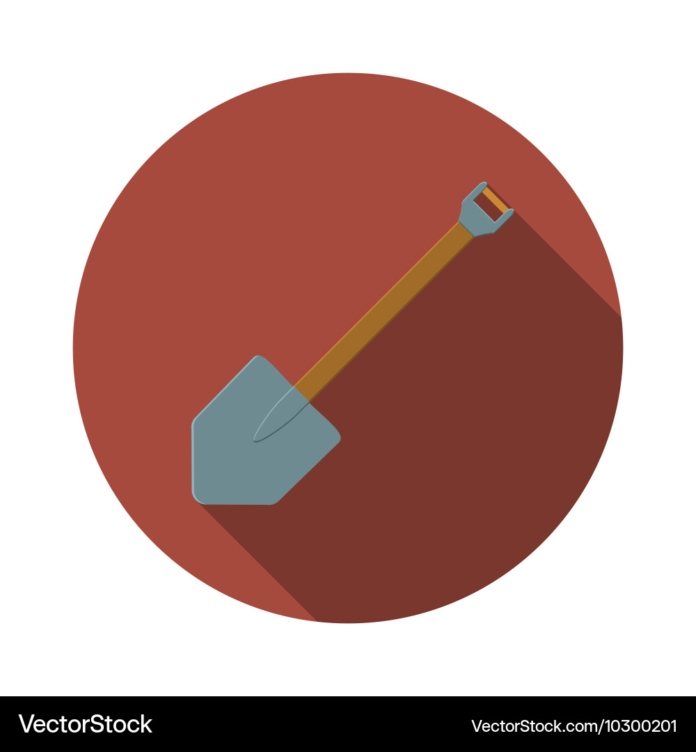 Flat design modern of shovel icon camping Vector Image