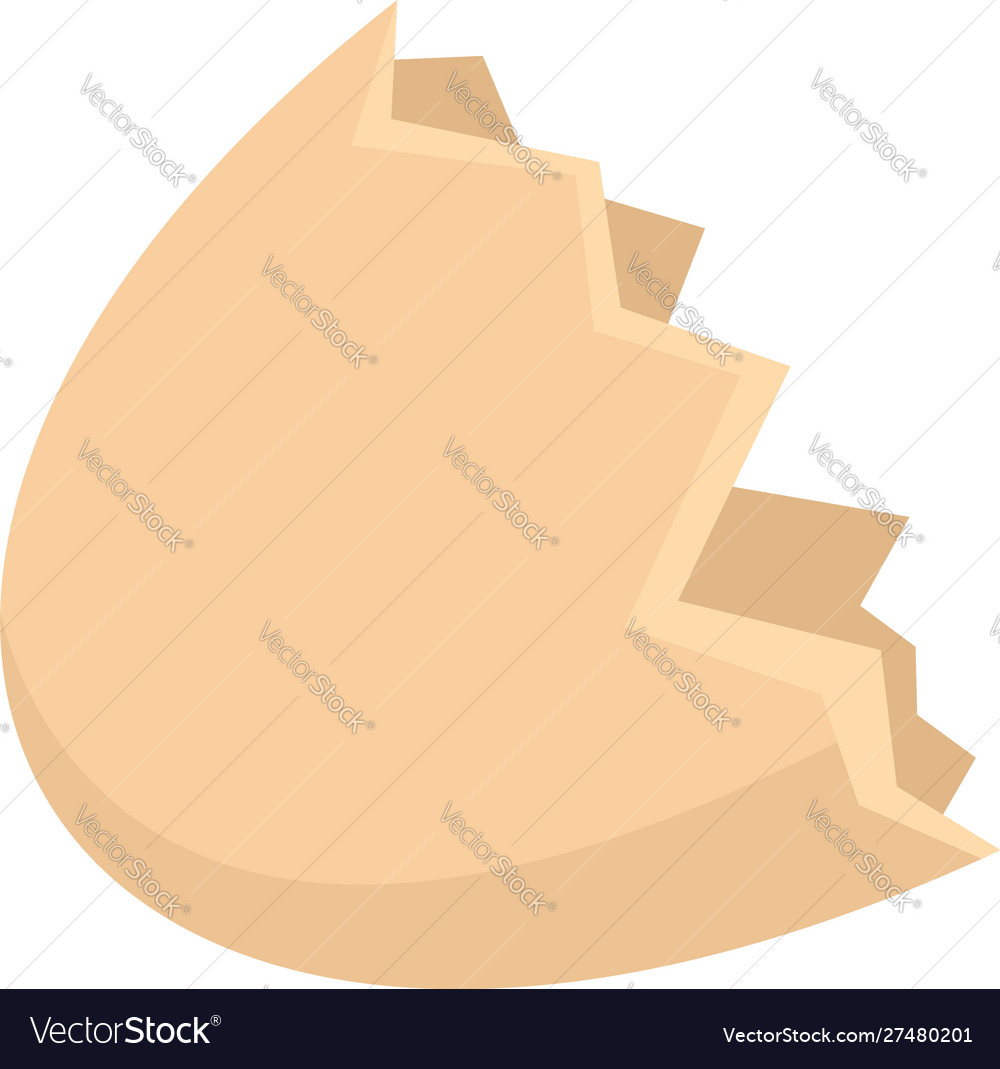 Half eggshell icon flat style Royalty Free Vector Image