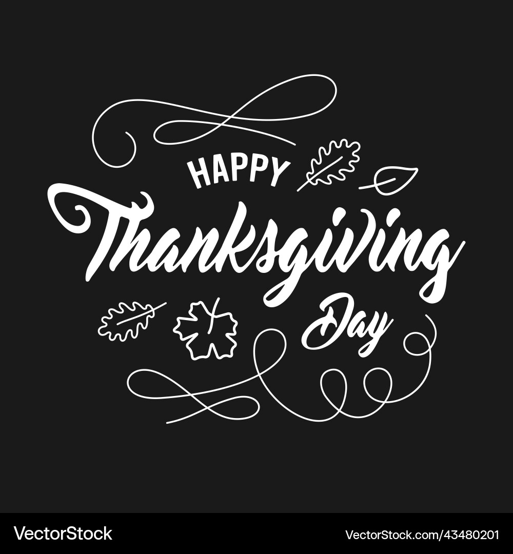 Happy thanksgiving text design labels logo used Vector Image