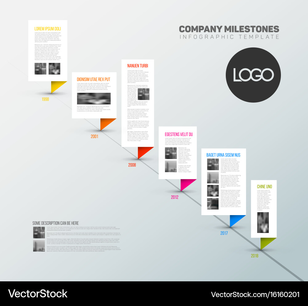 Infographic timeline report template Royalty Free Vector