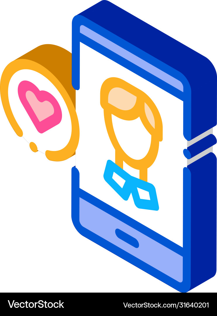 Like male avatar isometric icon Royalty Free Vector Image