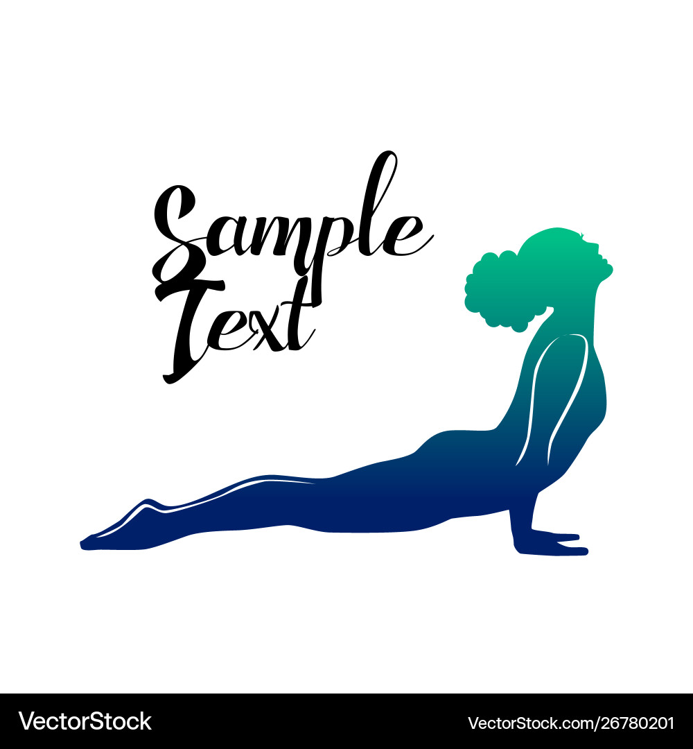 On theme yoga with beautiful Royalty Free Vector Image