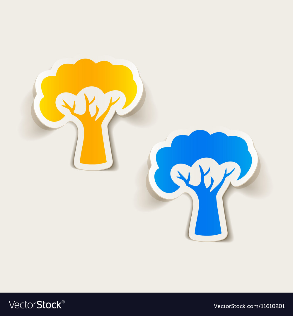 Realistic design element tree Royalty Free Vector Image