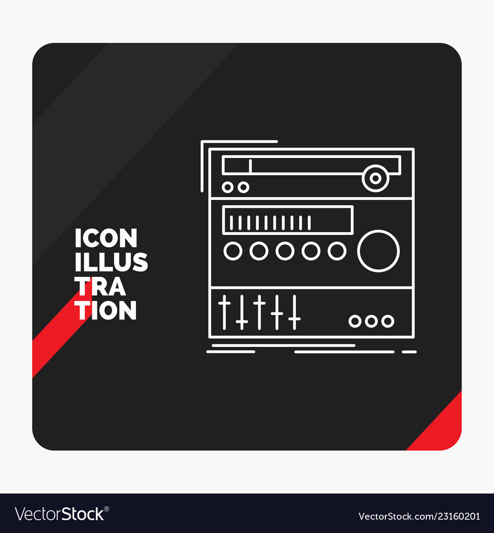 Red and black creative presentation background Vector Image