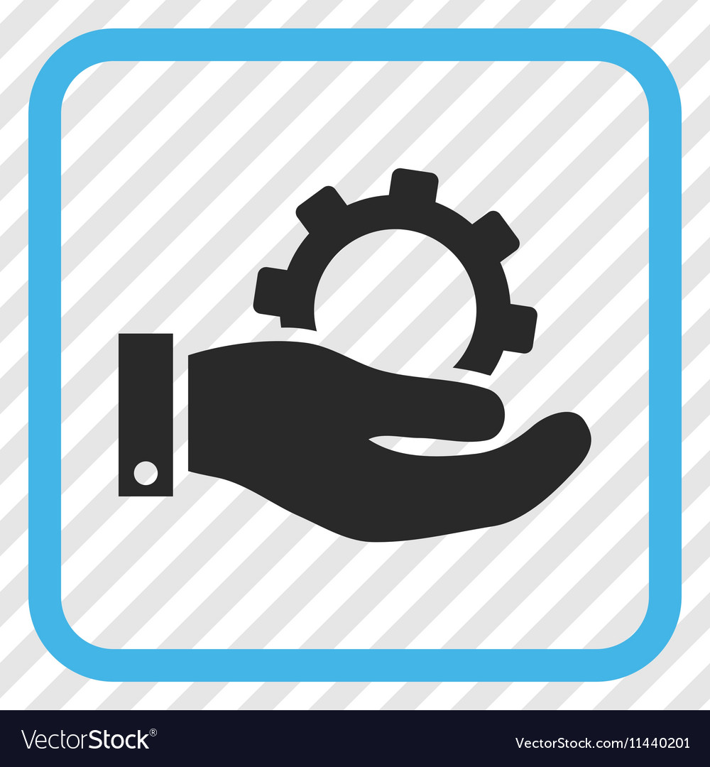 Service icon in a frame Royalty Free Vector Image