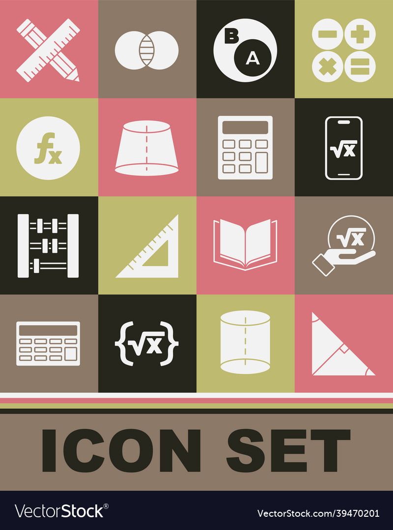 Set Angle Bisector Of A Triangle Square Root X Vector Image