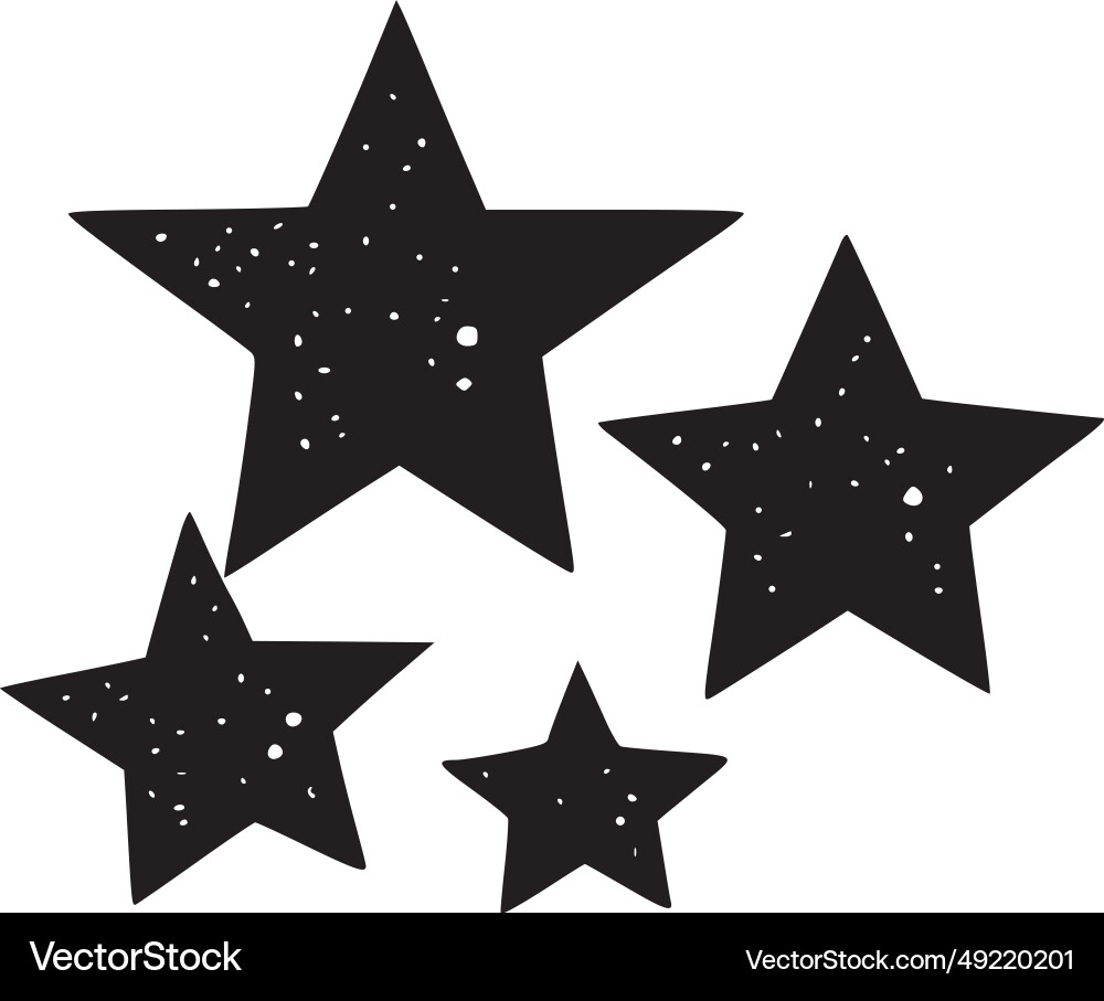 Stars - minimalist and simple silhouette Vector Image