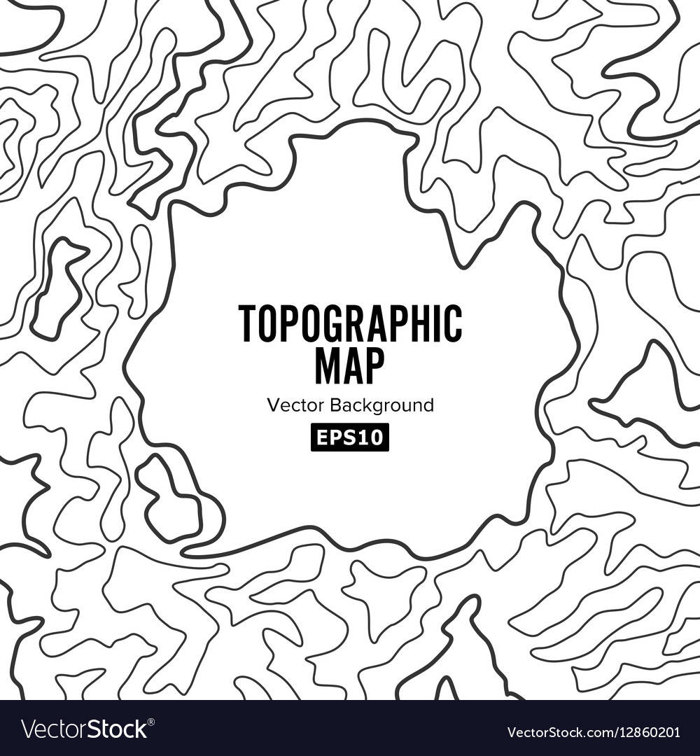 Topographic map background concept elevation Vector Image