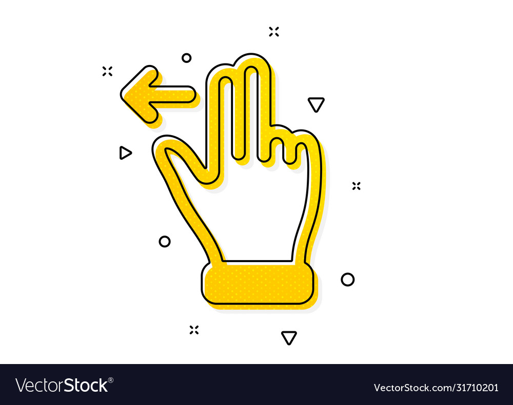 Touchscreen gesture icon slide left arrow sign Vector Image