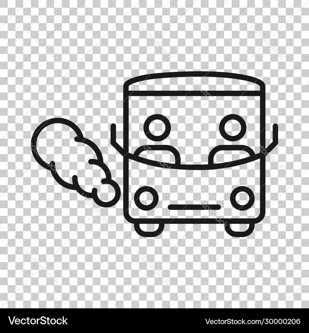 Bus icon in flat style coach on white isolated Vector Image