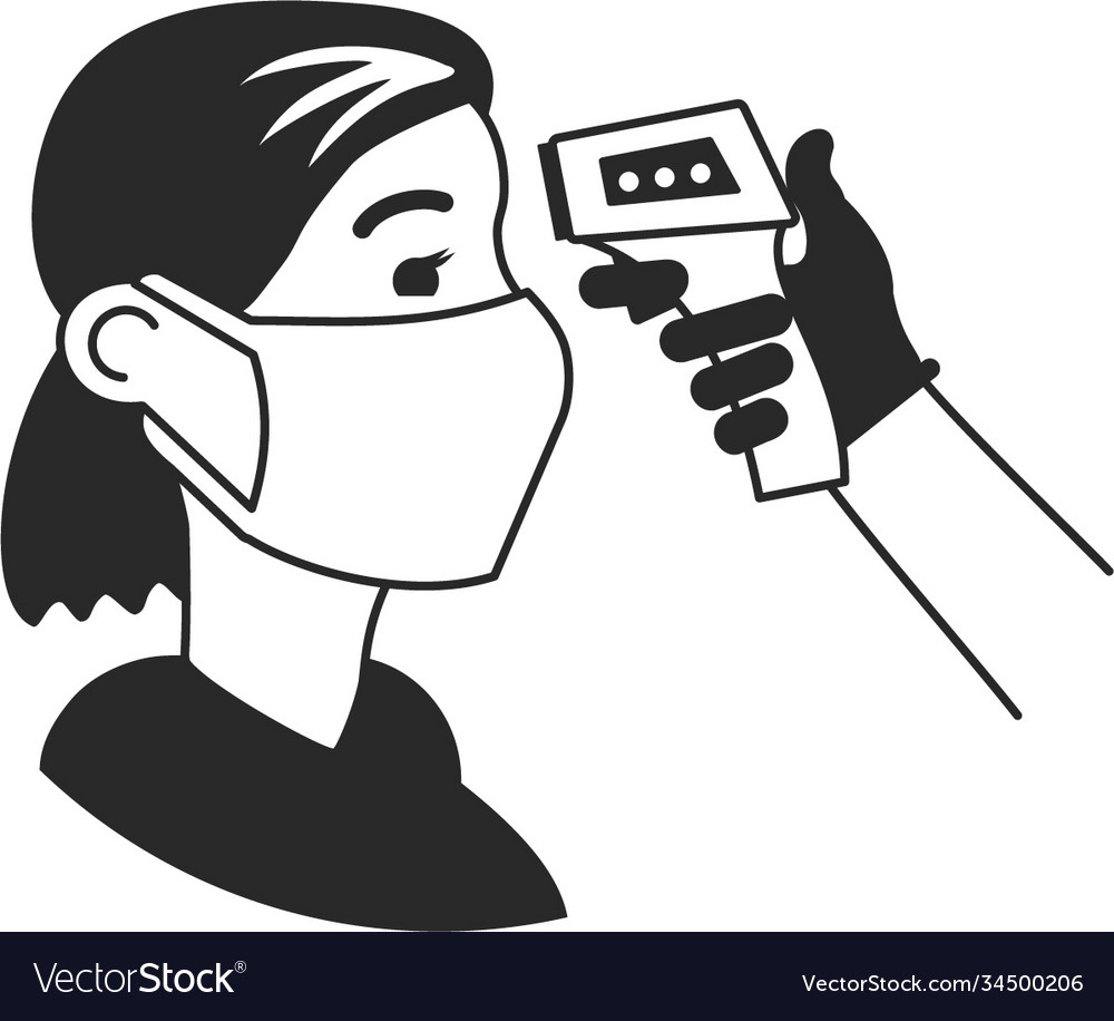 Checking body temperature Royalty Free Vector Image