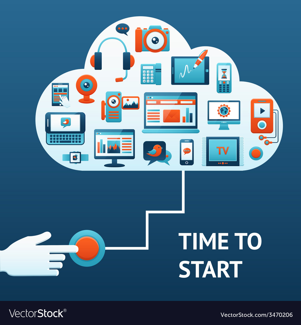 Device design concept Royalty Free Vector Image