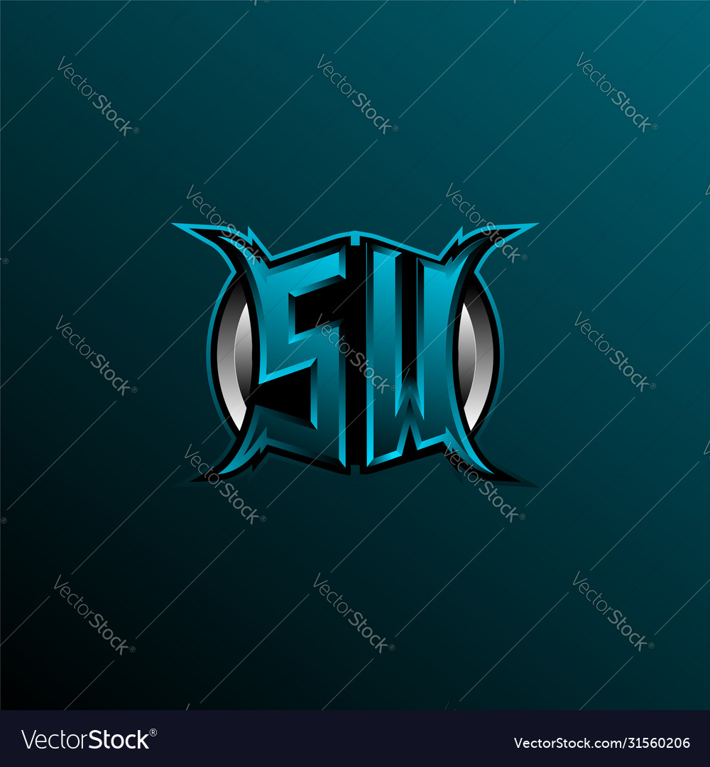 Initial sw logo design Royalty Free Vector Image Initial sw logo design Royalty Free Vector Image