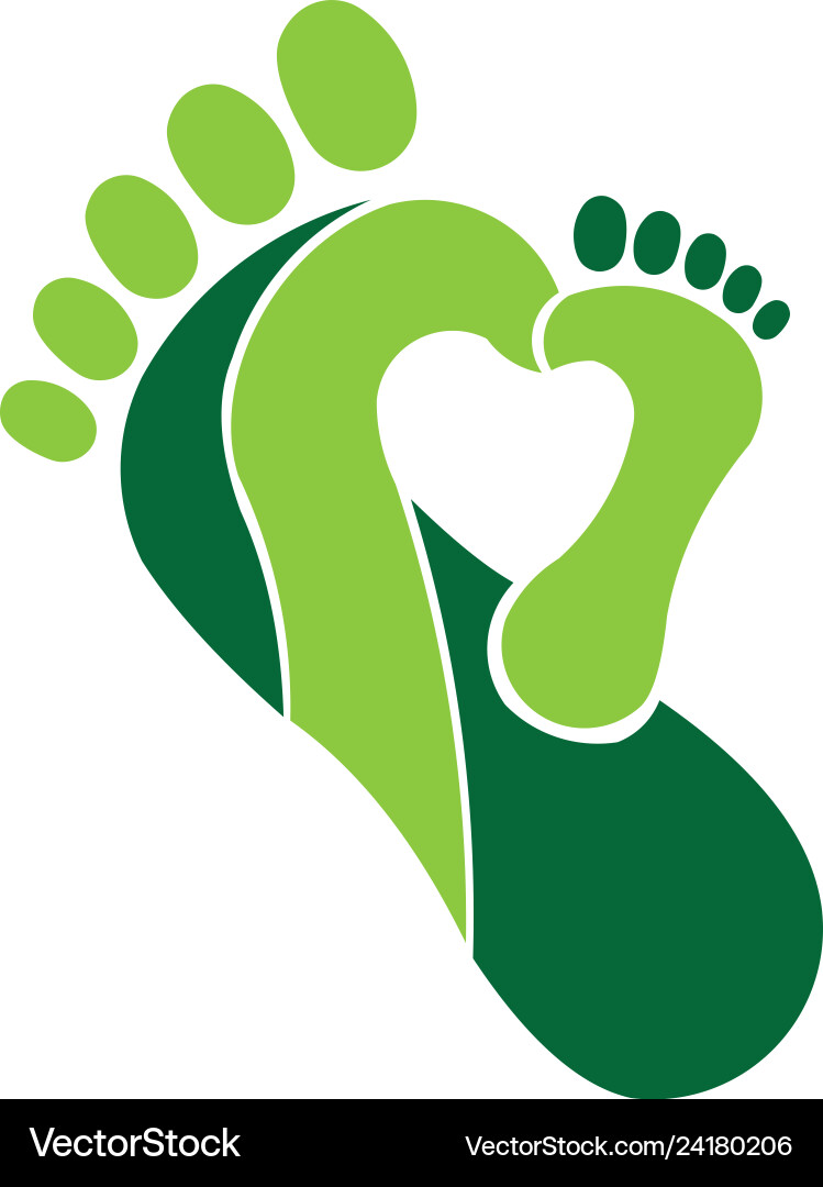 Left and right foot soles contour Royalty Free Vector Image