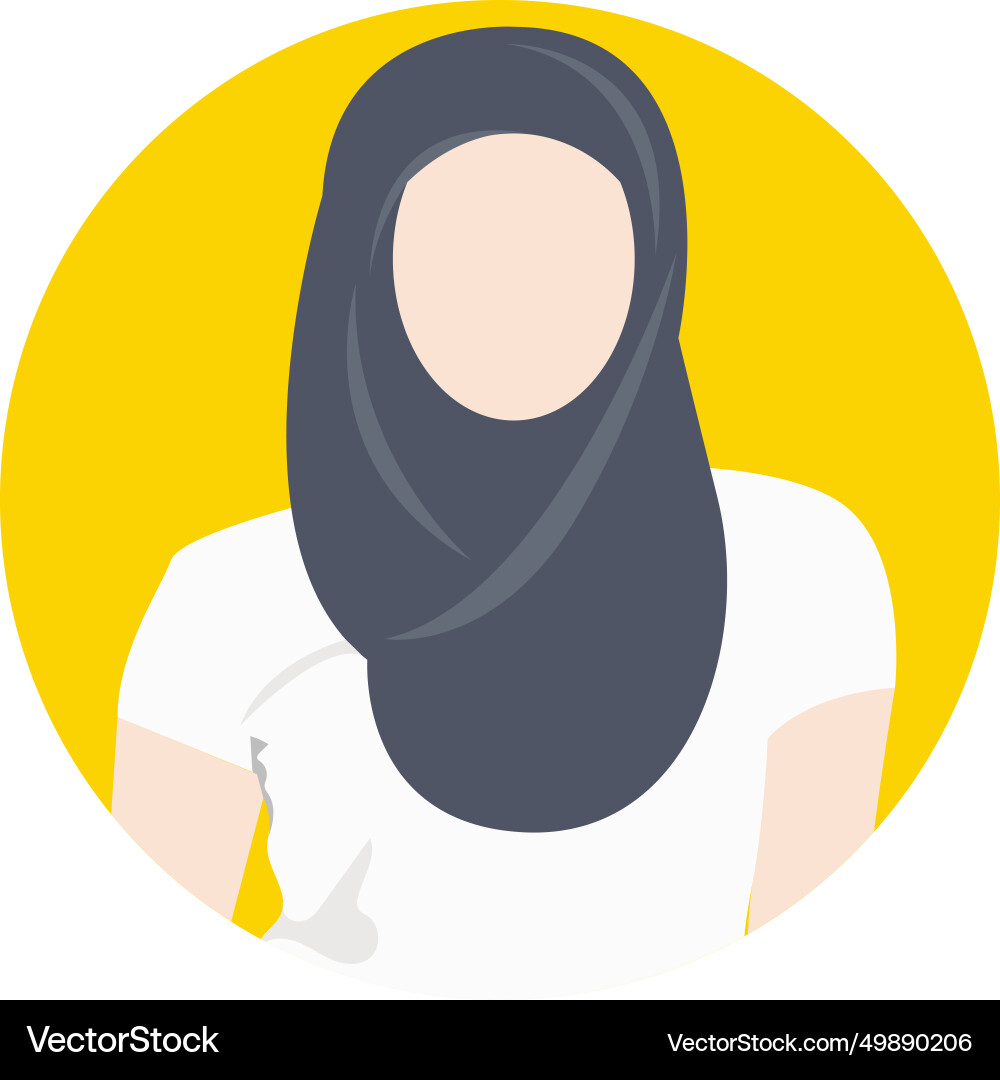 Muslim woman icon Royalty Free Vector Image - VectorStock