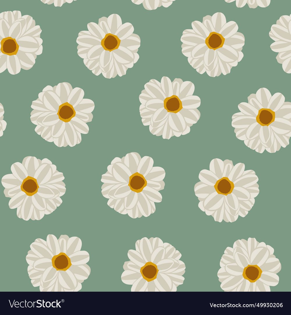 Pattern with white flowers Royalty Free Vector Image