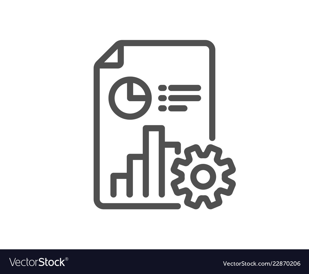 Report line icon column graph pie chart sign Vector Image Report line icon column graph pie chart sign Vector Image