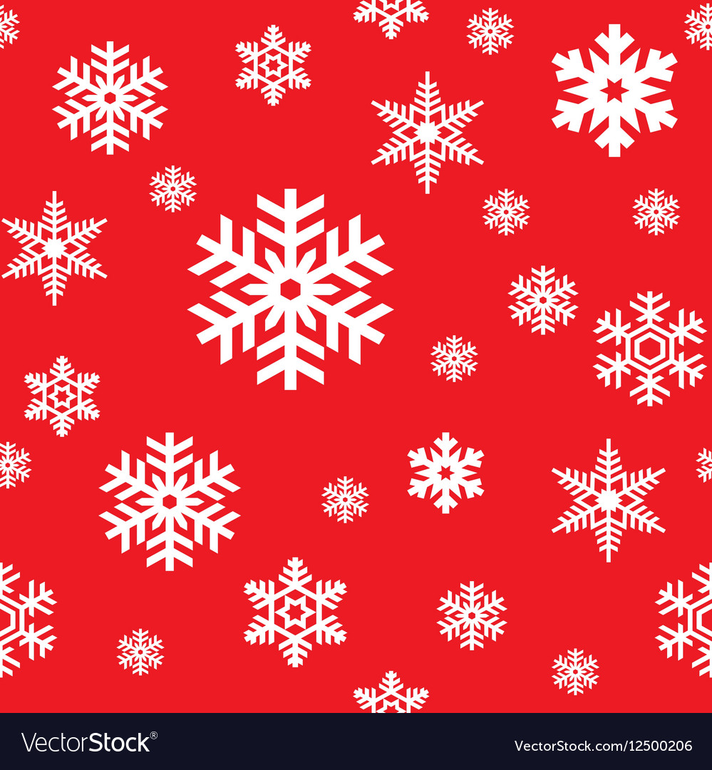 Snowflakes seamless pattern Royalty Free Vector Image